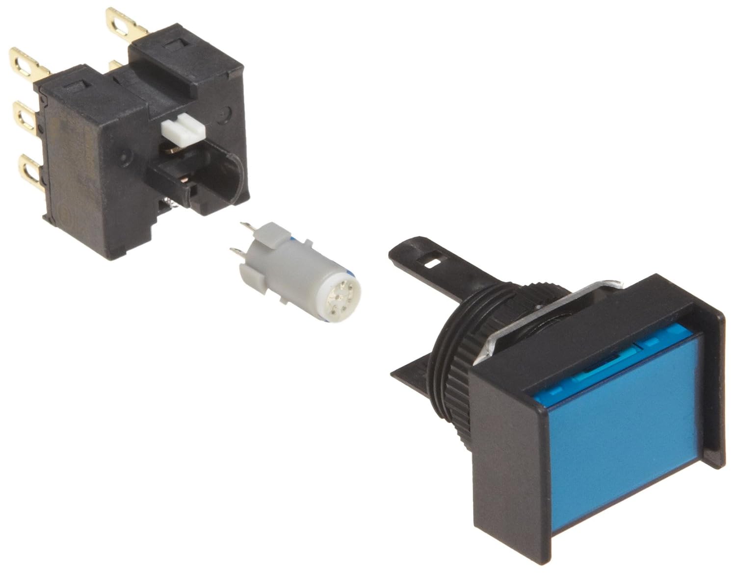 Omron A16L-JAM-24D-2 Two Way Guard Type Pushbutton and Switch, Solder ...