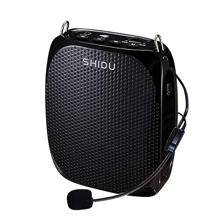 SHIDU Portable Rechargeable Voice Amplifier with Wired Neckband ...