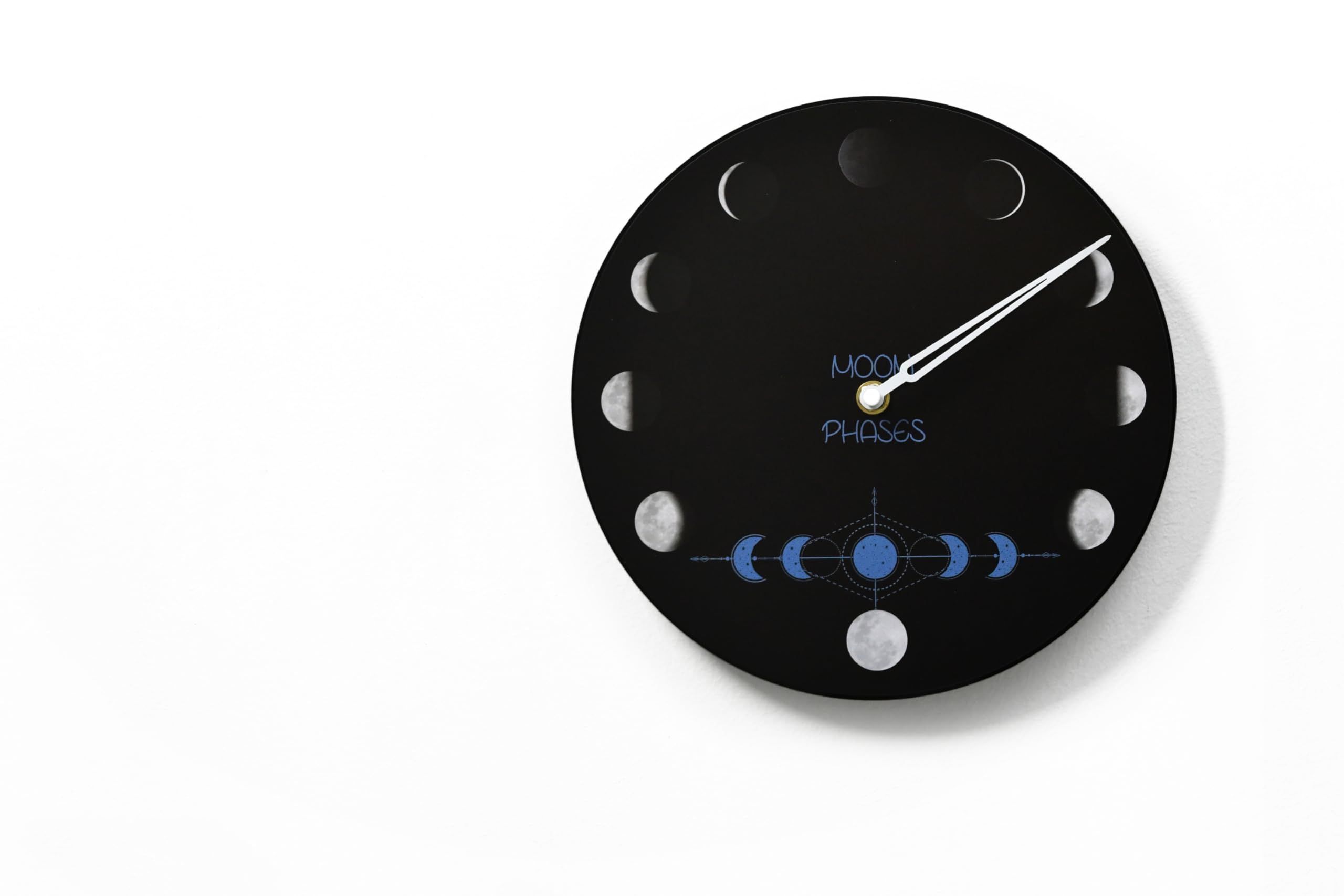Mua Moon Phase Wall Clock - Lunar Cycle - Round Black - Moon Phase ...