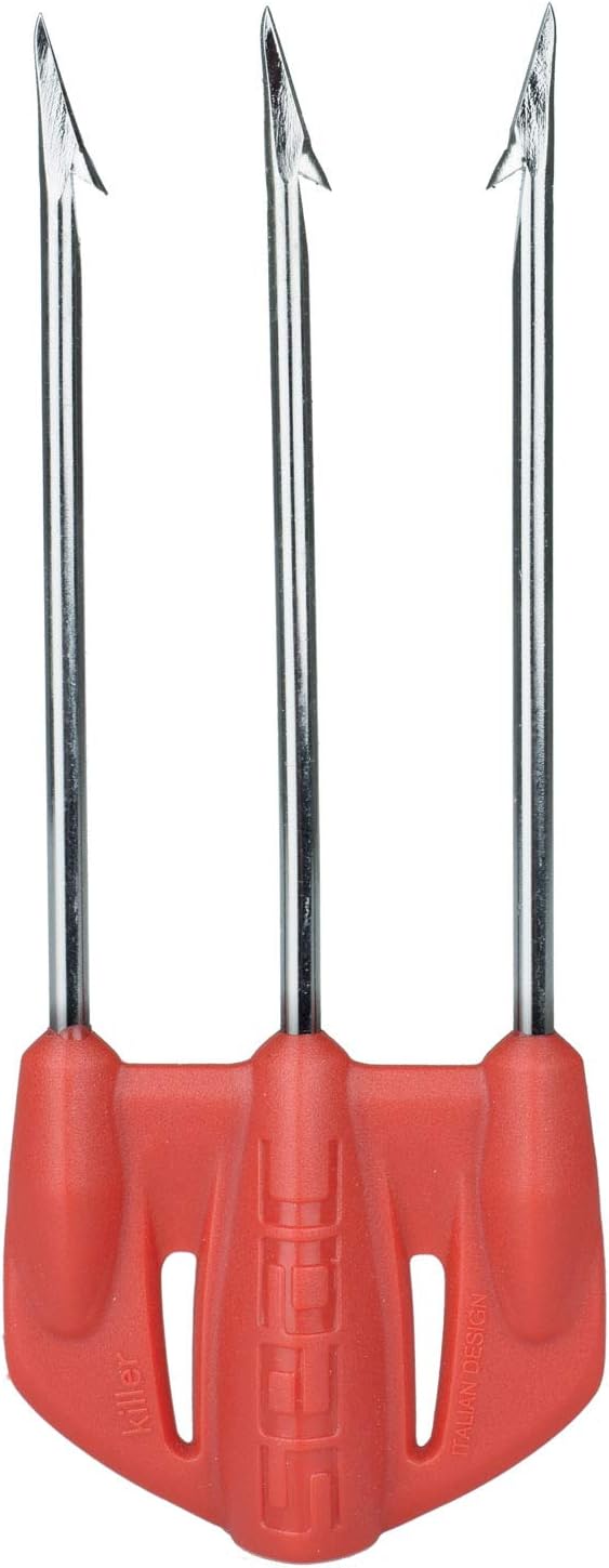 SEAC Unisex’s Killer, Harpoon with 3 Heavy Prongs for Spearfishing, Red ...