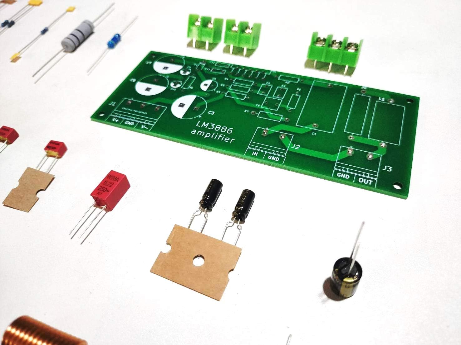 LM3886 PCB Kits Audio Grade Components Gain Clone Circuit DIY LM3886TF ...