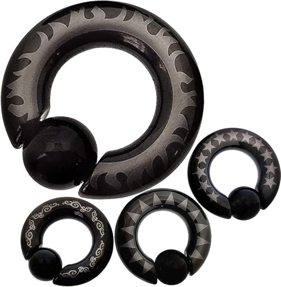Amazon.com: 0 gauges plugs tunnels 00 ear gauges captive bead ring ...