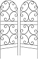 Amazon.com : BestNest Panacea 84401 Scroll Trellises, Black, 72" H ...