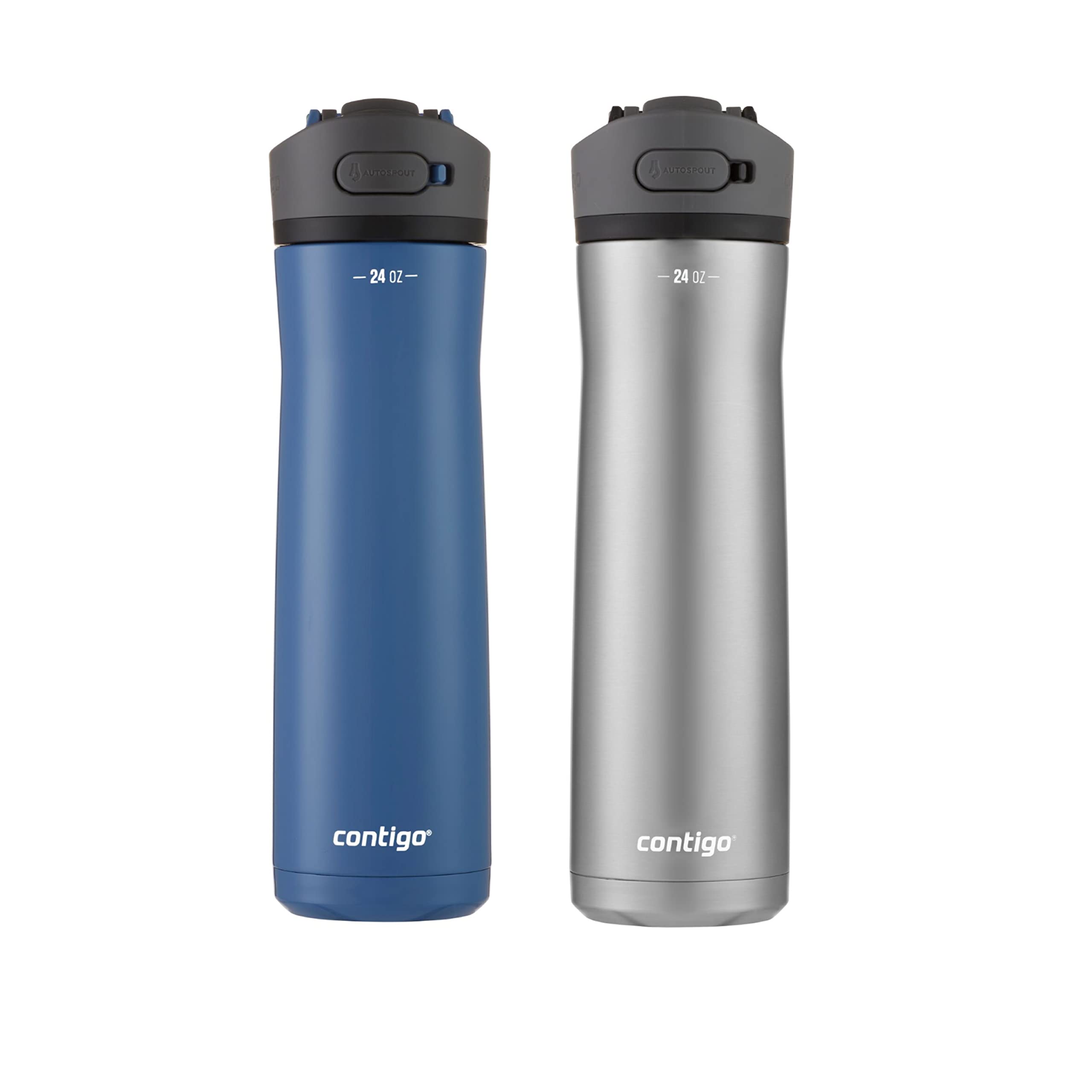 Contigo 24oz Leakproof Stainless Steel Water Bottle with Straw & Handle ...