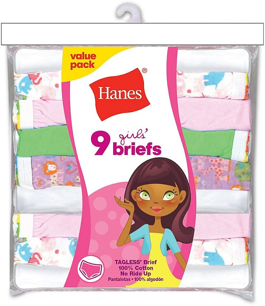 Hanes Girls Brief Multipack Assorted Clothing