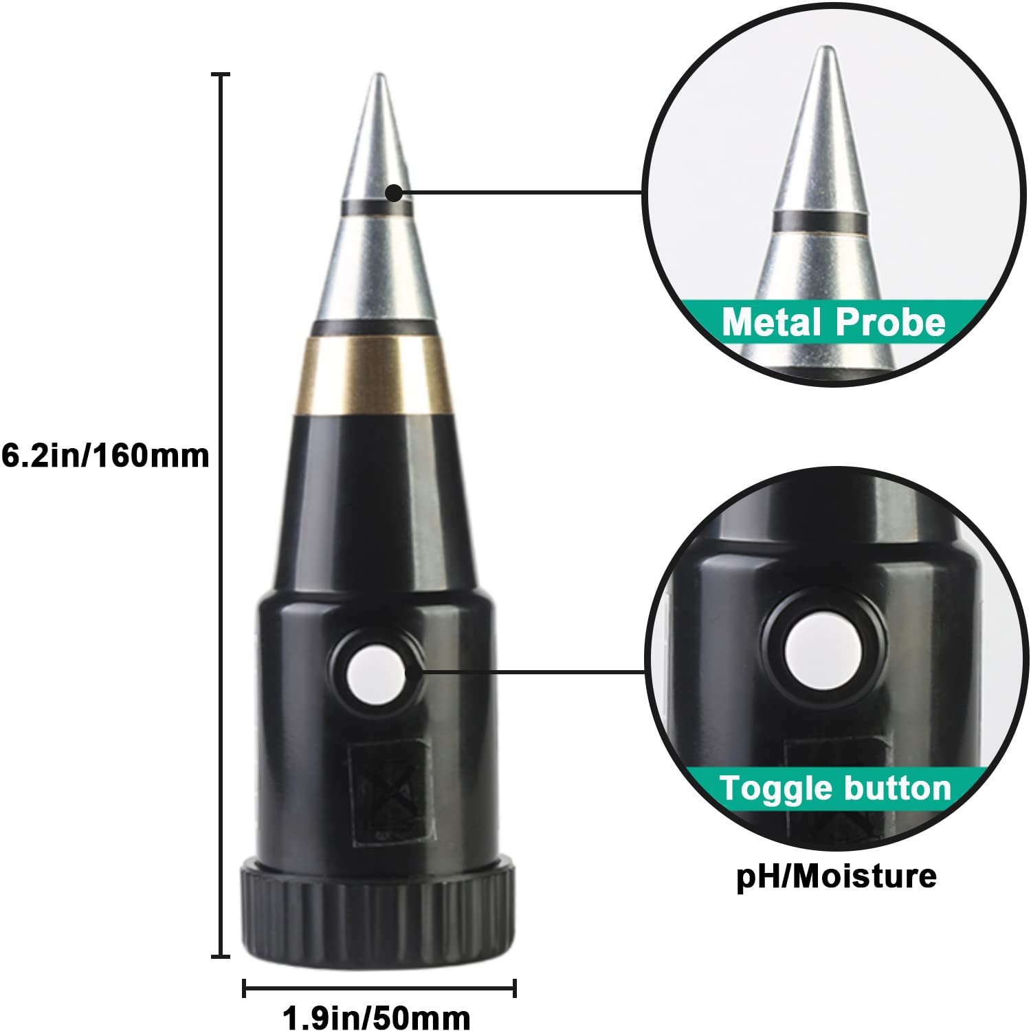 Mua Soil Moisture Meter Mini Conical 2-in-1 pH/Moisture Tester Soil pH ...