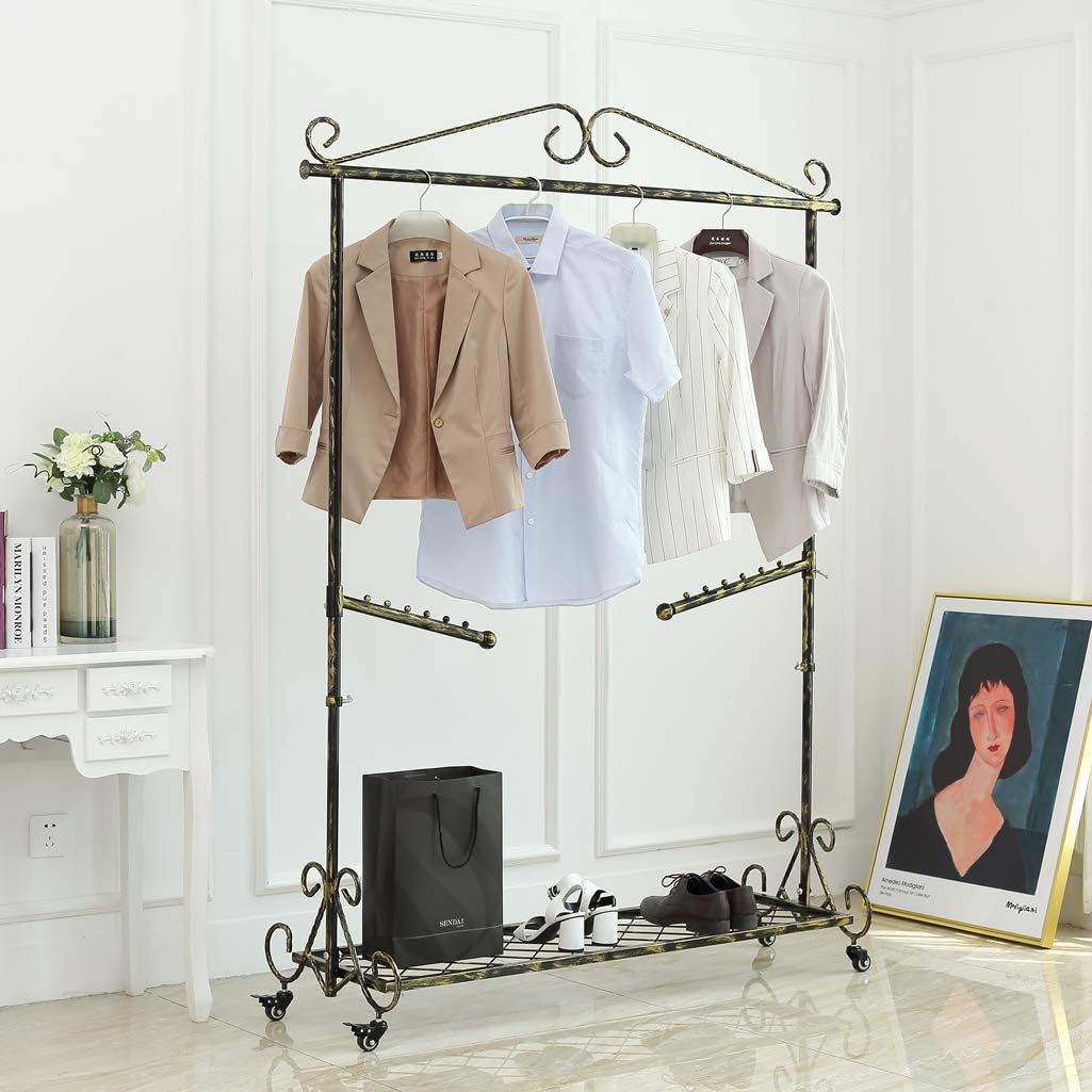 Loywe Kleiderständer Kleiderstange Garderobenständer mit Schuhablage ...