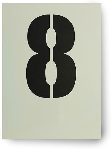 Big Number 8 Stencil 120mm 4 3/4 Inches Tall on Tough Durable Plastic ...