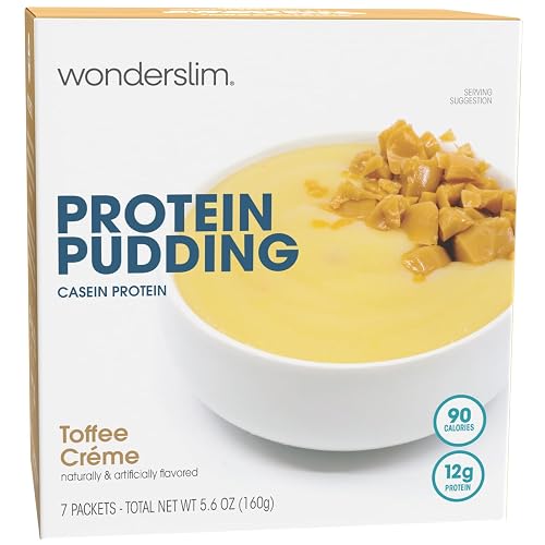 WonderSlim Protein Pudding, Toffee Cream, Gluten Free, Low Carb (7ct ...