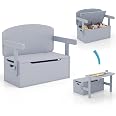 Amazon.com: Costzon Kids Table and Chair Set, Convertible Toy Storage ...