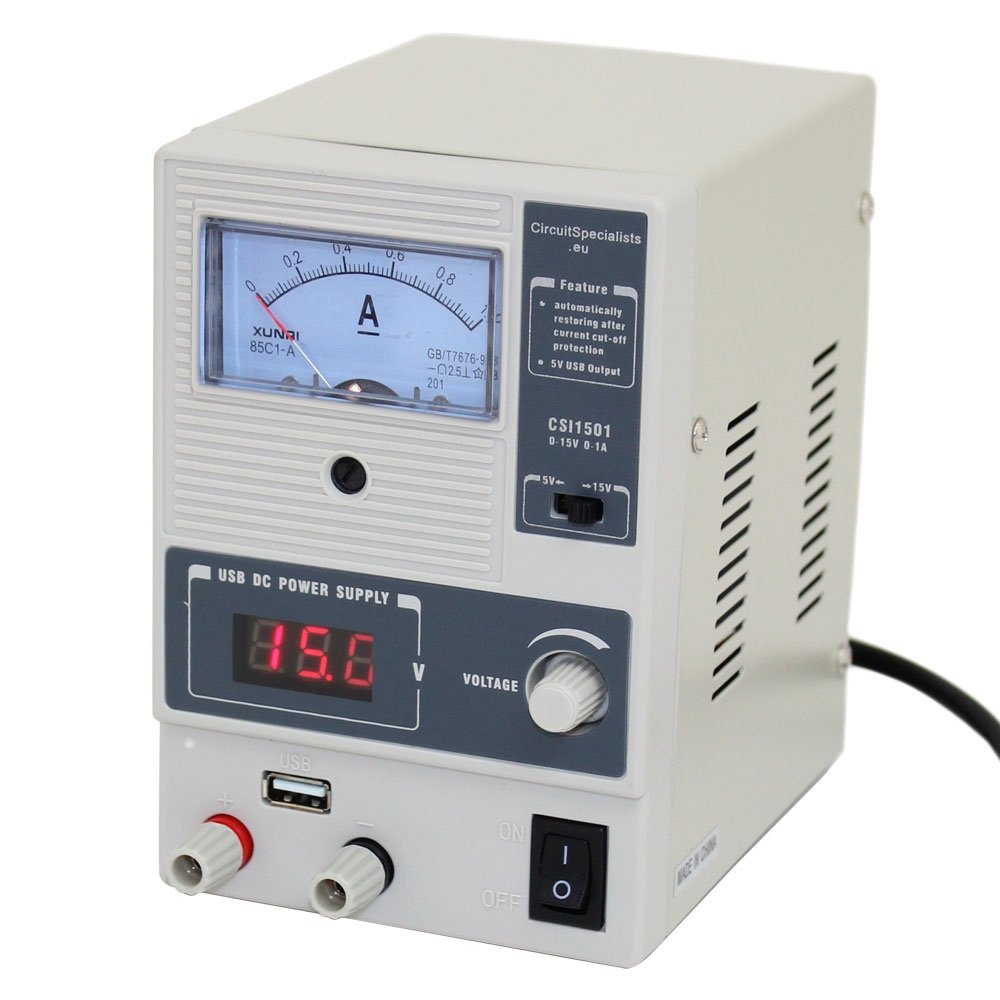 CSI 1501X Adjustable DC Regulated Linear Bench Power Supply 0-15V 0-1A ...
