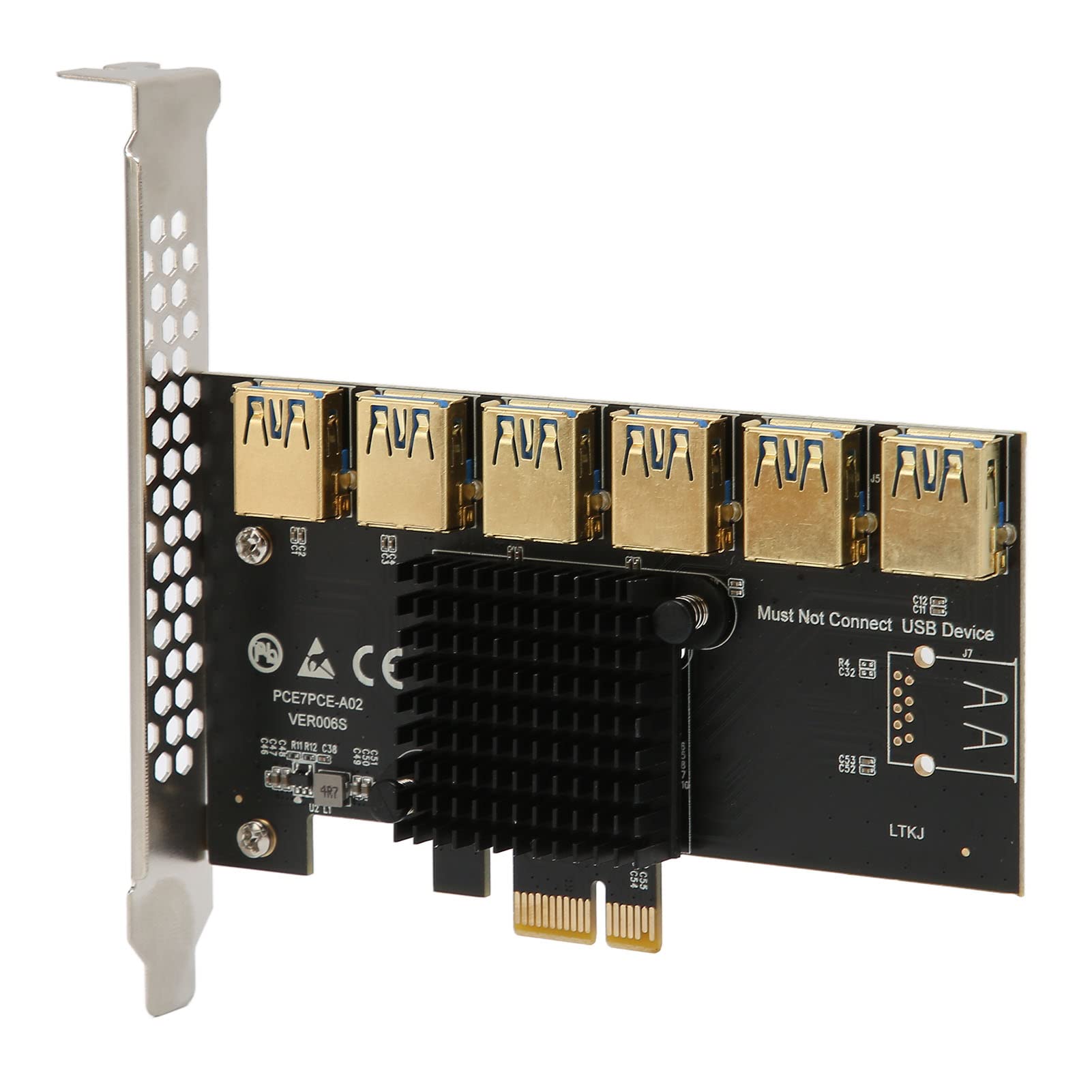 Mua PCIE 1 to 6 Riser Card, PCIE Splitter 1 to 6 PCIE Riser Card,USB 3. ...