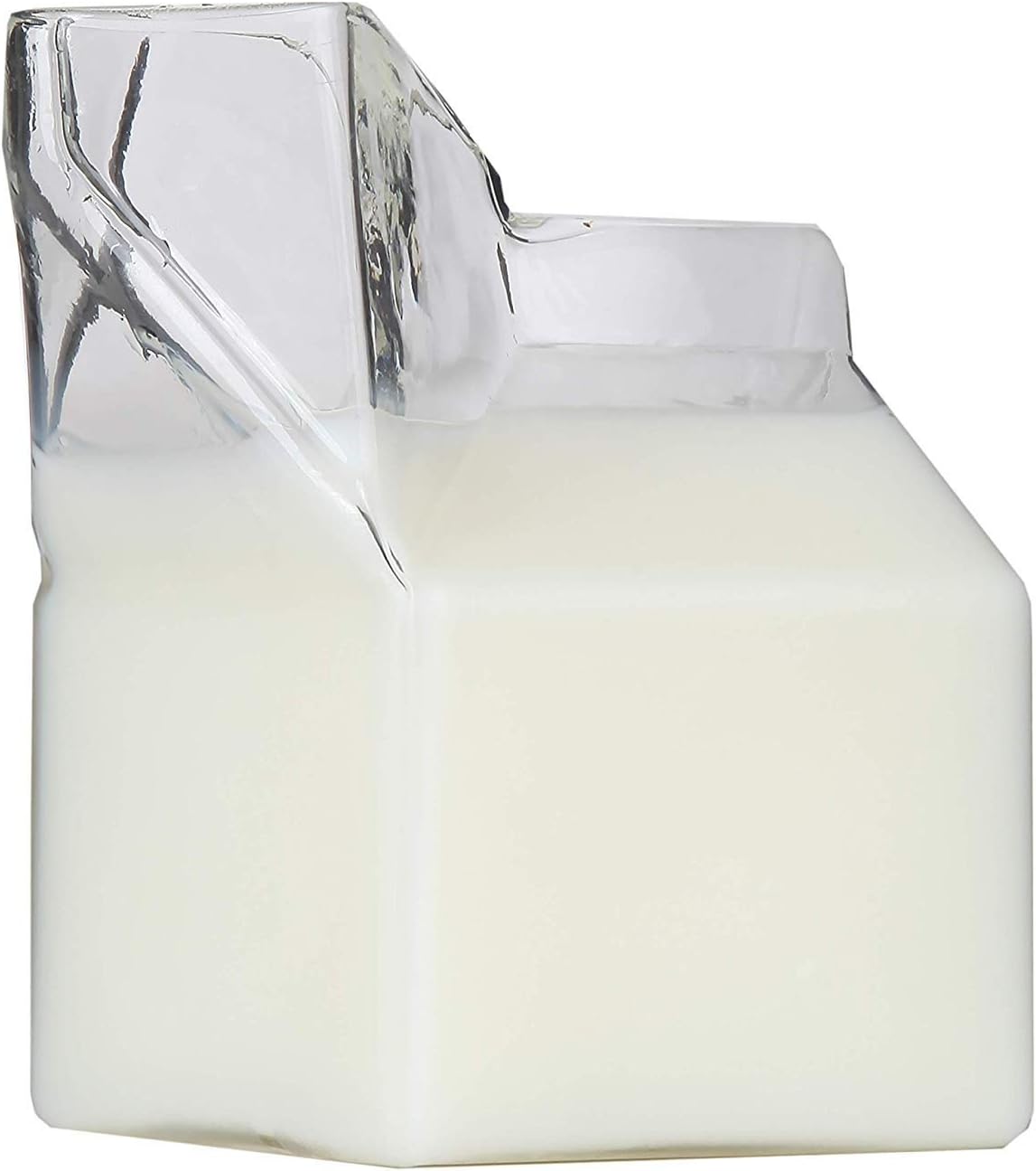 Youbedo 1 Half Pint Blown Glass Mini Milk Creamer Carton Container ...