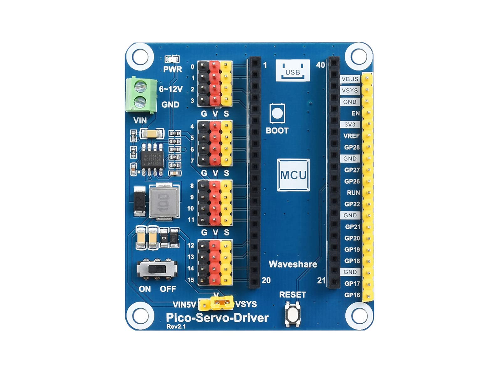 Mua Waveshare Servo Driver Module for Raspberry Pi Pico Ideal for Controlling Robotic Arm or ...