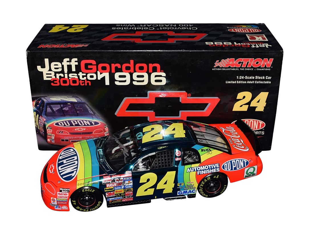AUTOGRAPHED 1996 Jeff Gordon #24 DuPont Rainbow CHEVY 400TH WIN ...