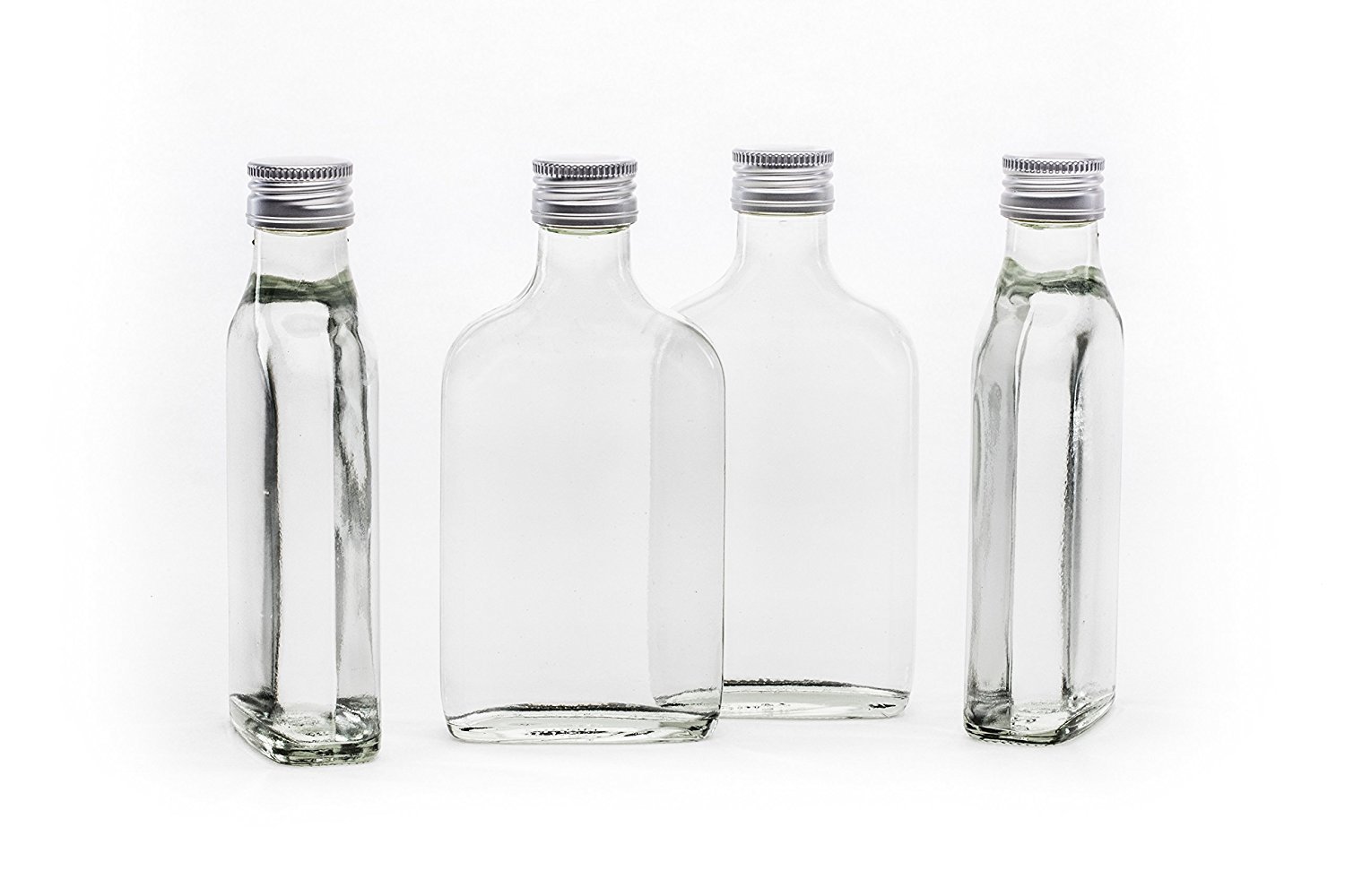 Casavetro 12 Clear Screw Top Empty Glass Bottles 200 Ml Reusable Casavetro 12 Clear Screw Top Empty Glass Bottles 200 Ml Reusable