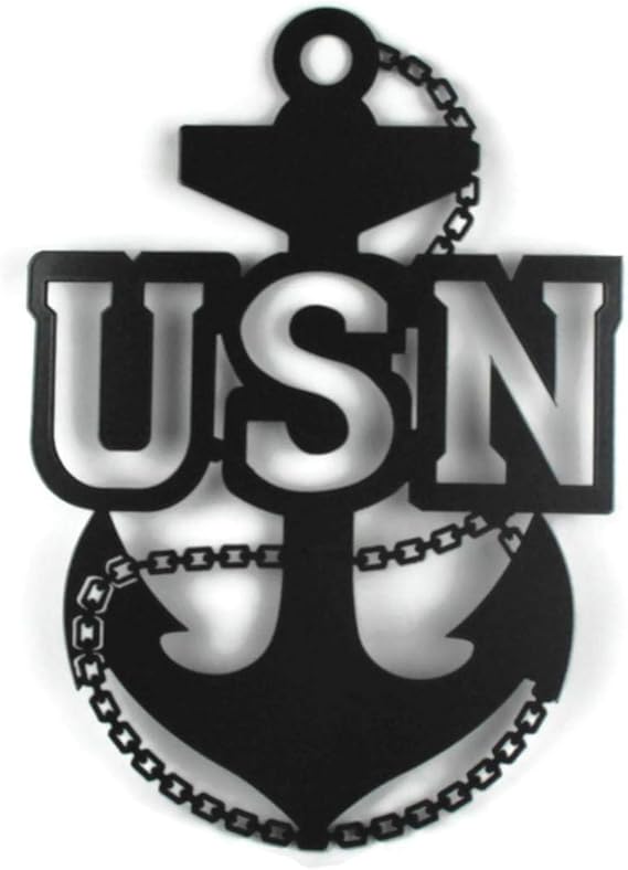 Amazon.com: Metal US Navy Chief Fouled Anchor 12 Inches Tall (Matte ...