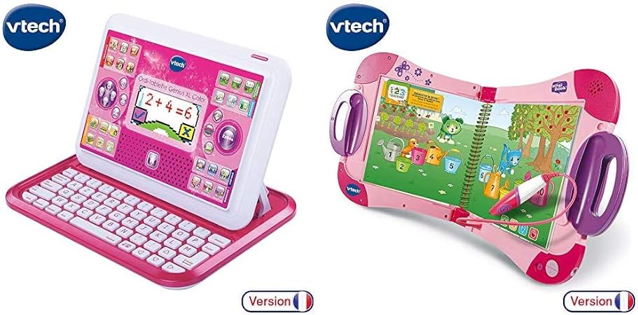 VTech - 155555 - Ordi-Tablette - Genius XL - Rose & MagiBook Starter ...