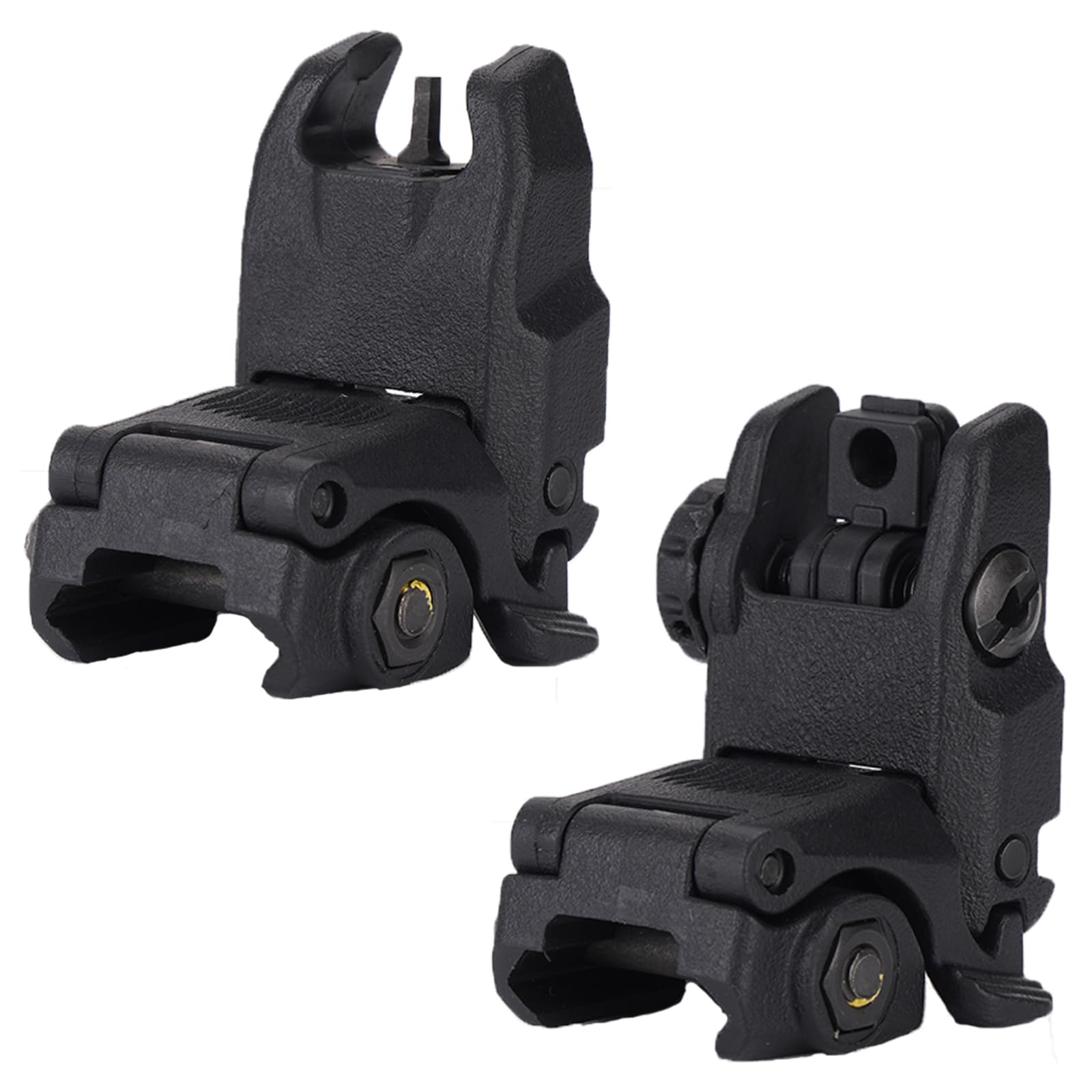 DSJJ Flip Up Sight Front and Rear Sight,Rail Mount Flip Up Sights,Flip ...