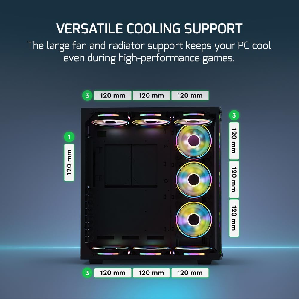 Mua GamePower Warcry ATX Mid-Tower Gaming PC Case with Tempered Glass ...