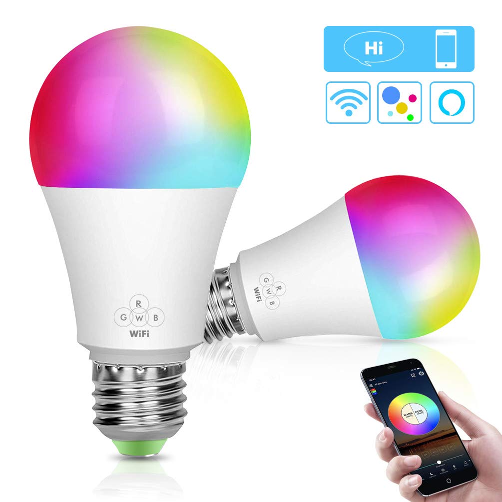 Smart LED Lampe, LEDGLE E27 RGBW Bulb, Wifi Alexa Glühbirnen WLAN ...