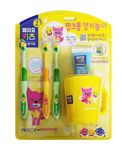 Pinkfong Baby Shark Kids Toothbrush Toothpaste Cup Set (2-4 Years Old ...