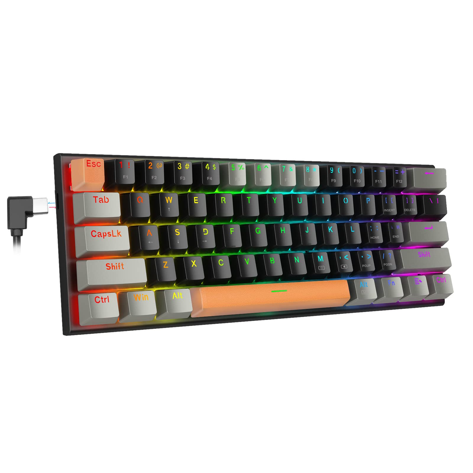 Mua E-YOOSO 60% Wired Mechanical Gaming Keyboard, RGB Backlit Ultra ...