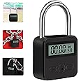 Metal Timer Lock, 99 Hours Max Timing Lock with LCD Display, Multi-Function Electronic Timer ...