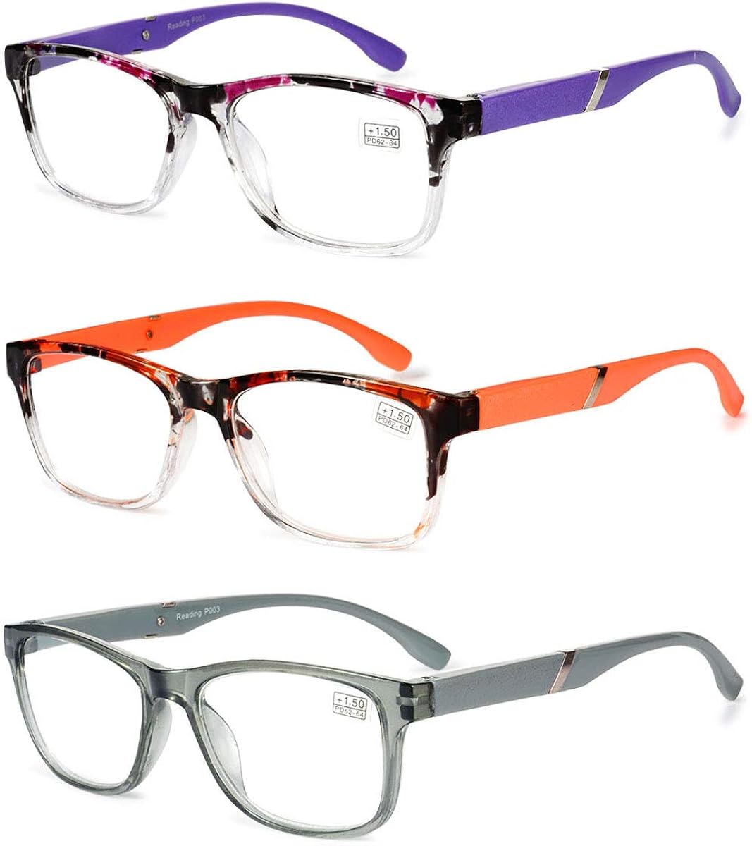 VEVESMUNDO Lesebrille Damen Herren Halbrahmen Federscharnier Vintage ...