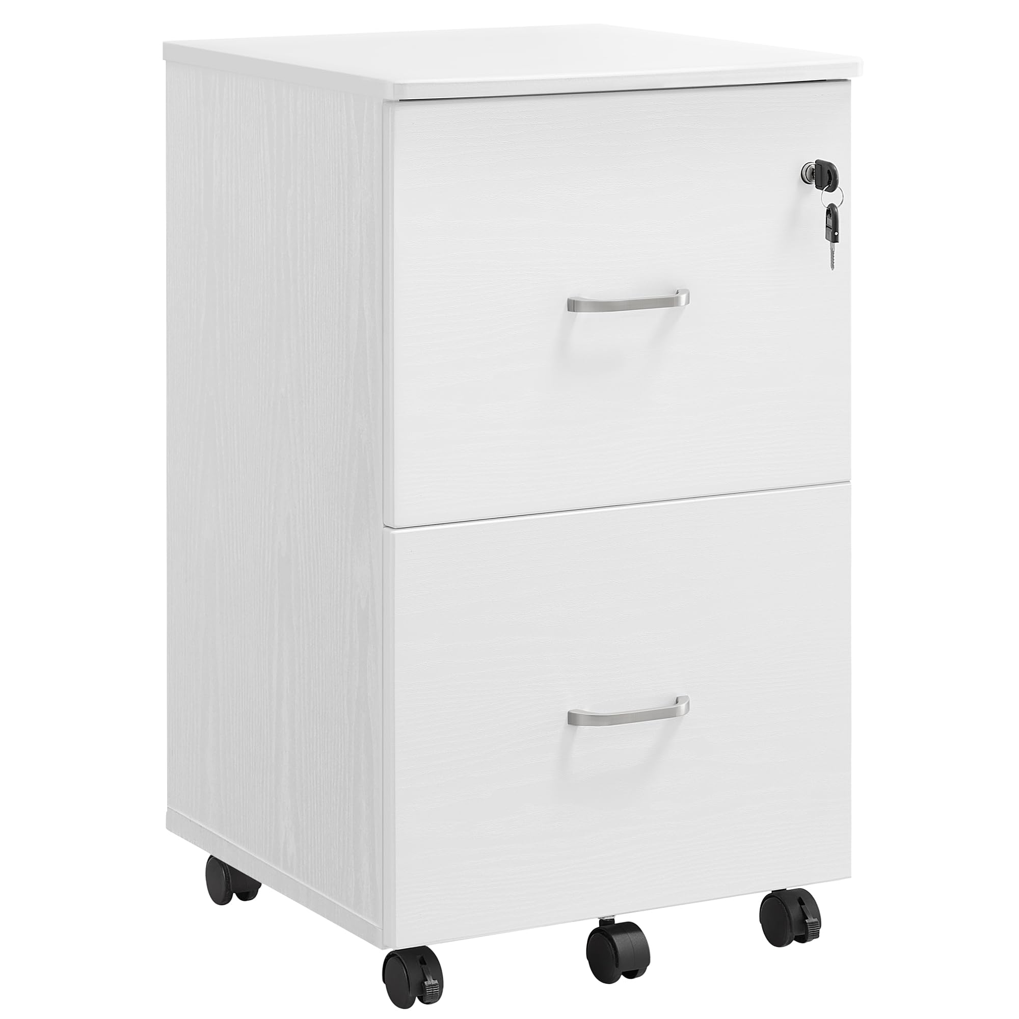 VASAGLE 2-Drawer File Cabinet, Locking Filing Cabinet for Home Office ...