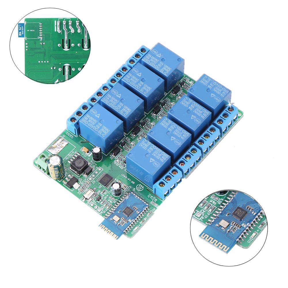 5V 8 Channel Bluetooth Relay Module,Wireless Relay Remote Relay Switch ...