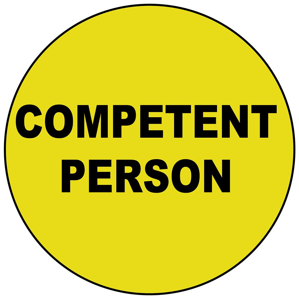 Competent Person Hard Hat Labels Helmet Vinyl Stickers Decals Matte ...