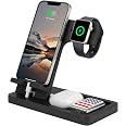 Amazon.com: 3 in 1 Charging Station, Wood Charger Stand for iPhone ...