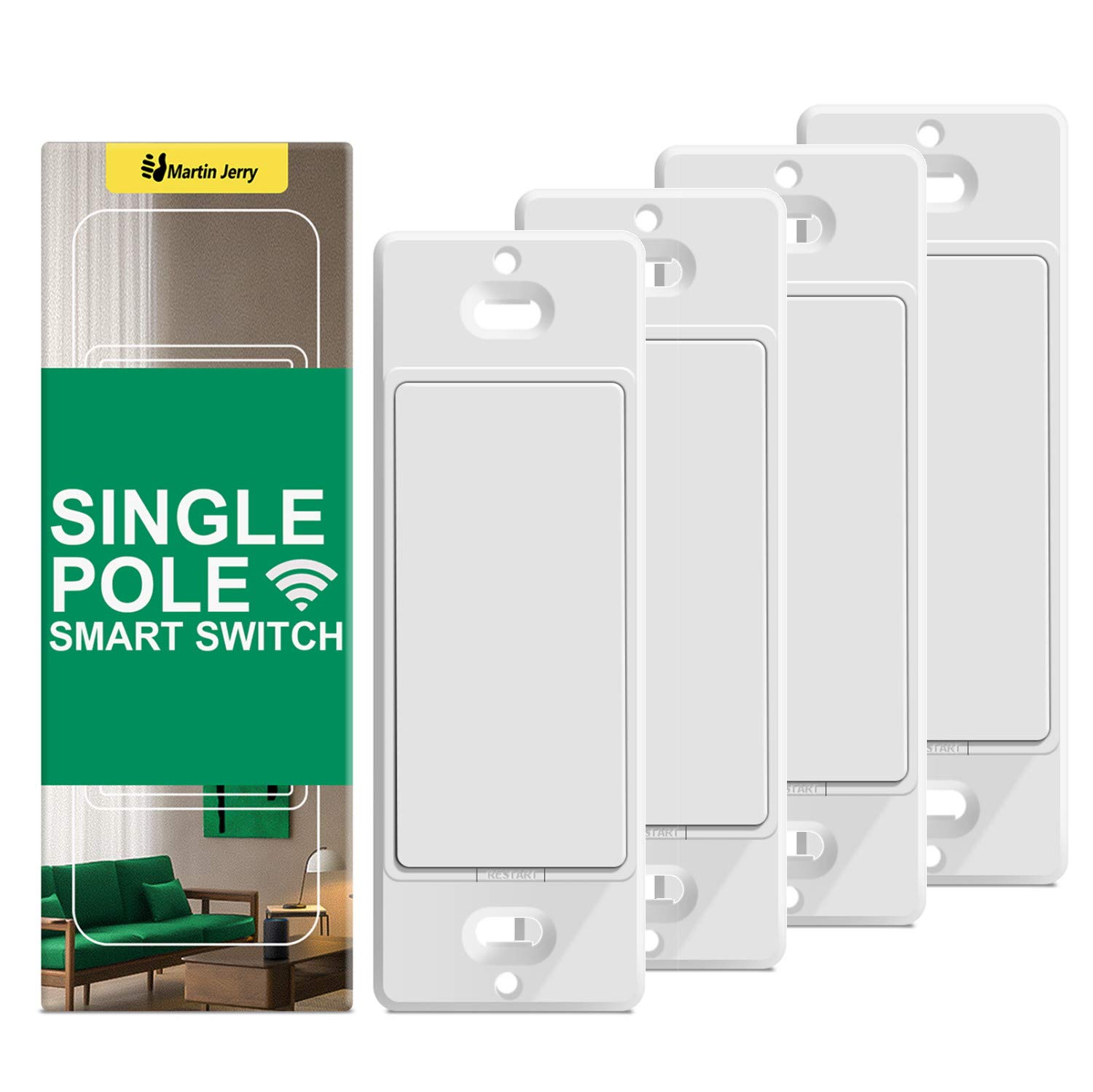 Smart Switch by Martin Jerry | 4-Pack White | Voice Control by Alexa ...