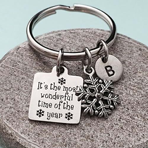 Amazon.com: Christmas keychain, Christmas charm, winter keychain ...