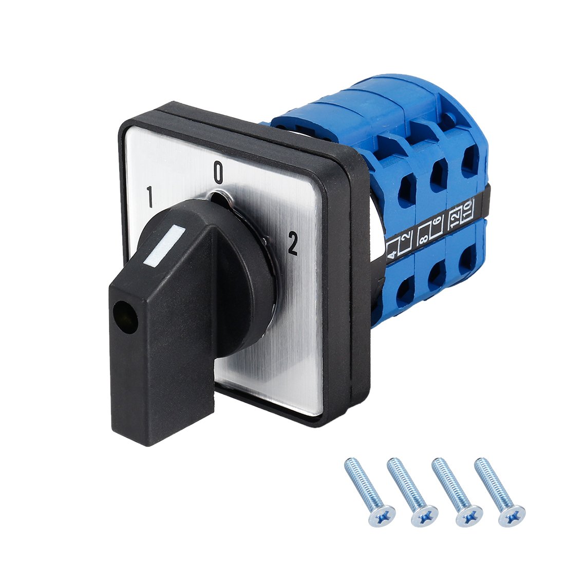 uxcell Changeover Switch 3 Position Rotary Selector Cam Switch Panel ...