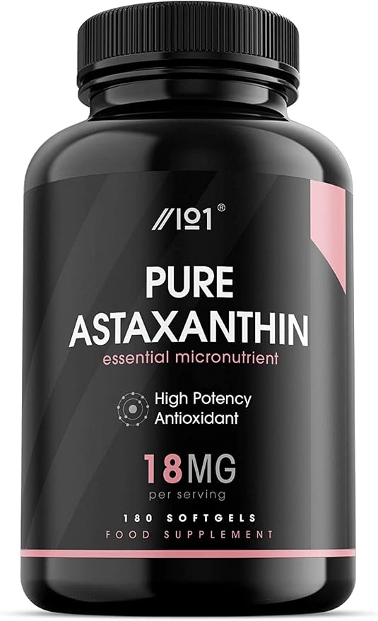 Astaxanthin Softgel - 18mg - High Potency Antioxidant - 180 Softgels ...