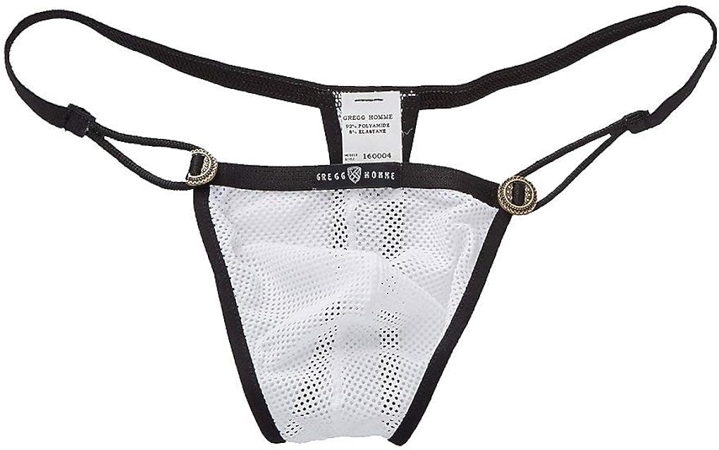 Amazon.com: Gregg Homme Men's Conquistador Italian Mesh Thong 160004: Clothing