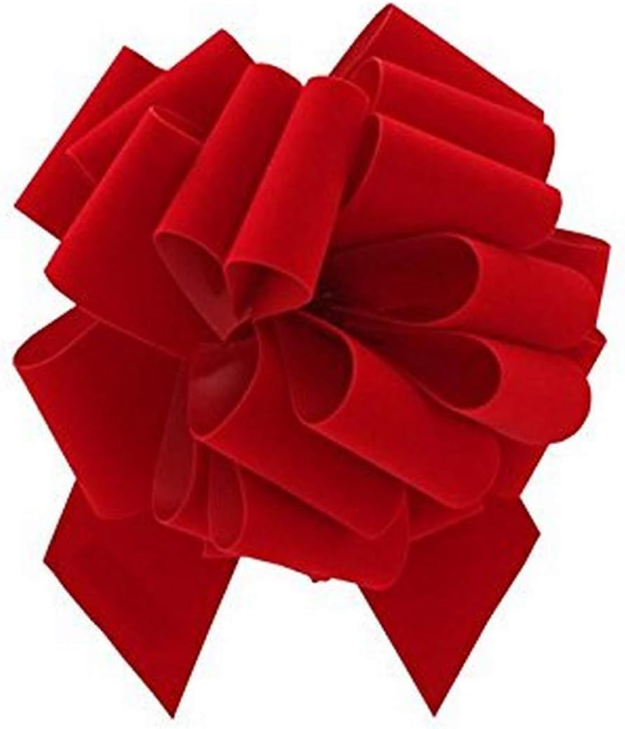 Amazon.com: Berwick Offray Ribbon Pull Bow, 8'' Diameter with 20 Loops, Red