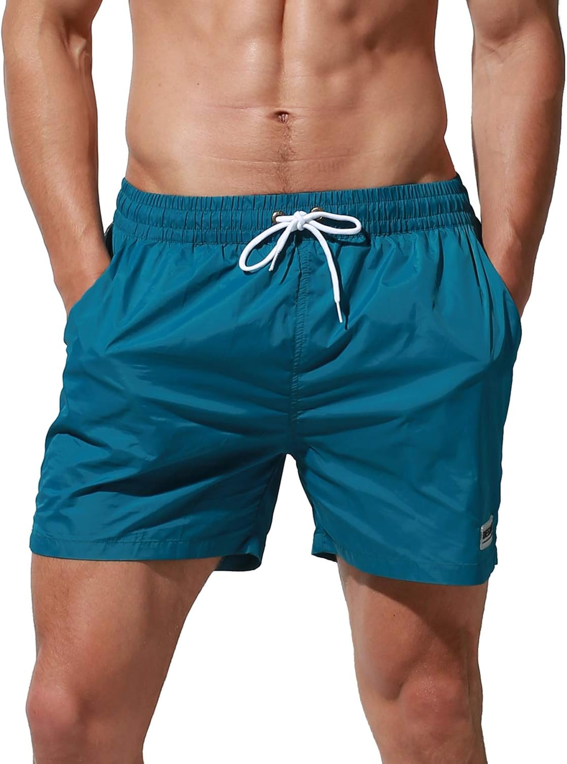 DESMIIT Men's Qucik Dry Board Shorts Loose Swimwear Fashion Dive Trunks ...