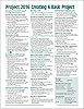 Microsoft Project 2016 Quick Reference Guide Creating a Basic Project - Windows Version (Cheat ...