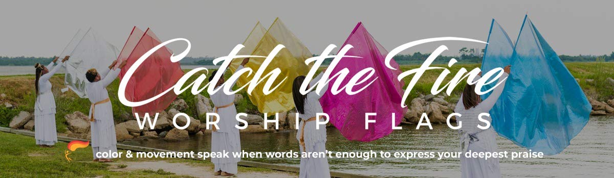 Catch the Fire Worship Flags | Amazon Handmade