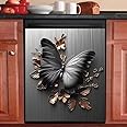 Amazon.com: Generic Stainless Steel Flower Butterfly Dishwasher Magnet ...