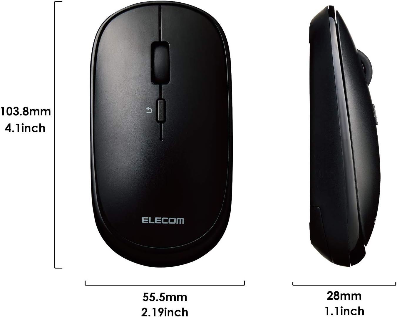 ELECOM Wireless Mouse 2.4GHz Slim Model & Silent Click 4 button with ...
