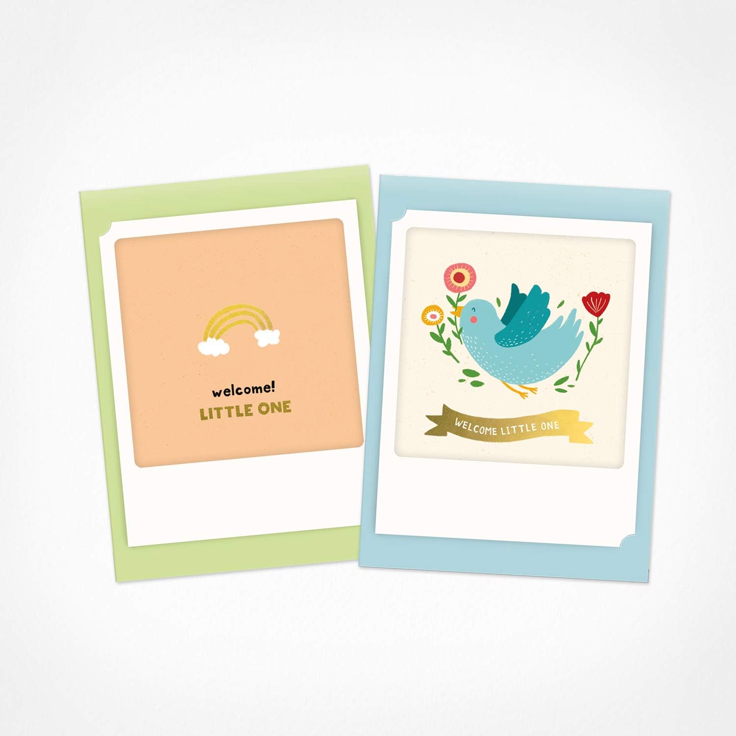 PICKMOTION Welcome littlel one | Set of 2 Small Folded Cards | Greeting ...