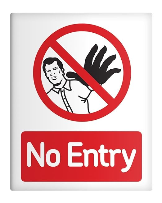 No Entry Metal Sign 8x10" Access premises Work Safety Private goon ...
