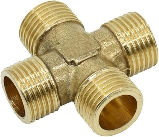 QWSX Fine workmanship 1/2 inch Cross Connector Brass 4 way Pipe Fitting ...