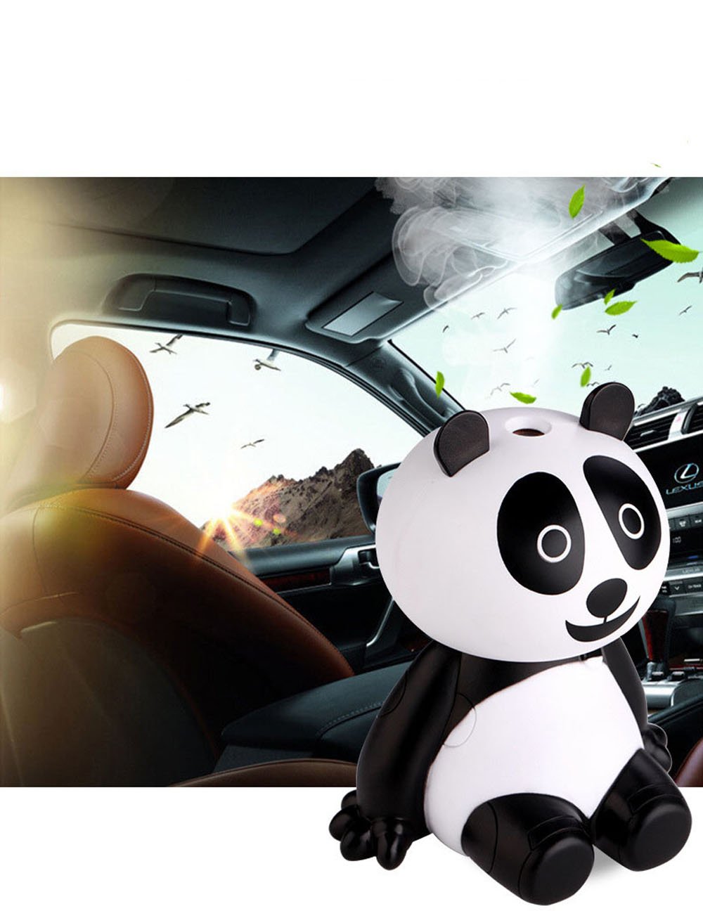 Smart Panda Face Touch Portable Travel Cool Mist Air Humidifiers Facial ...
