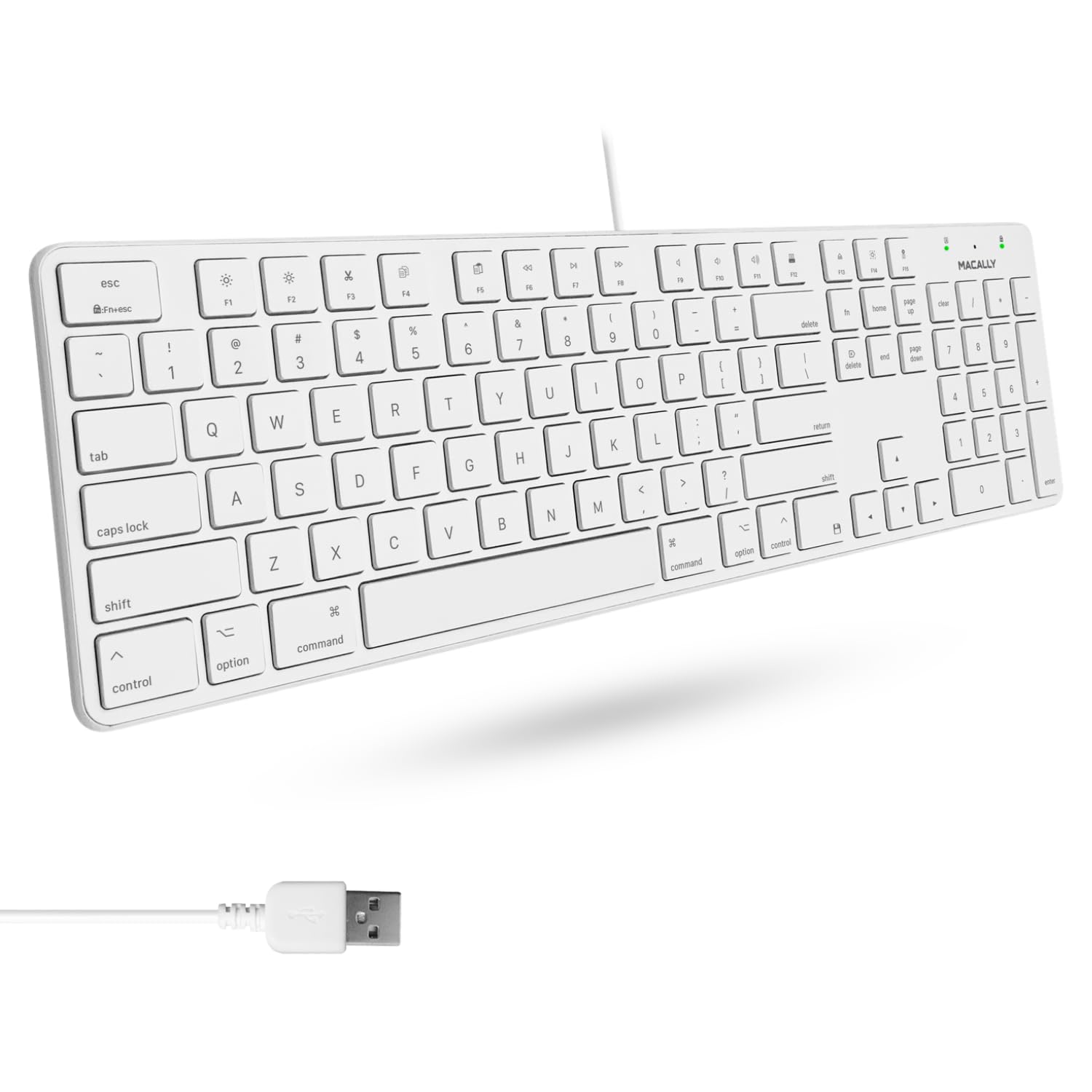 Mua Macally Slim USB Wired Keyboard for Mac and Windows PC - Full Size ...