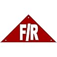 State Truss Construction Sign-F/R (RED,Reflective Aluminum,12 x 6 x 6 ...